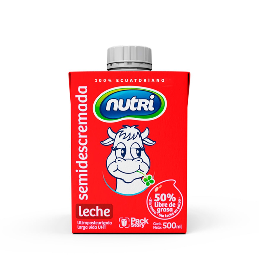 LECHE SEMIDESCREMADA UHT SQUARE 500ML | Portal Nutri